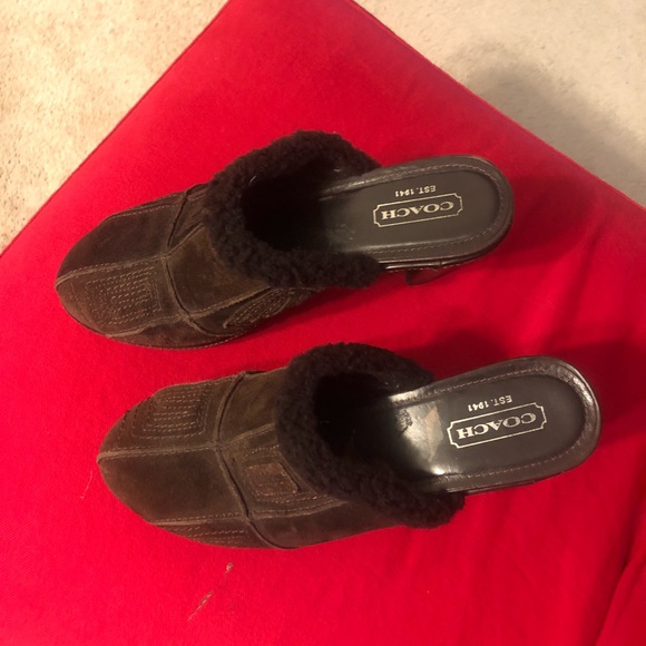 Coach | Shoes | Coach Clogs Brown Suede | Poshmark